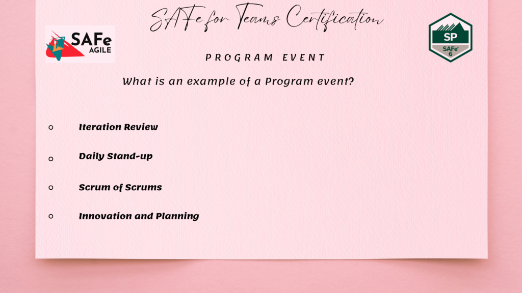 Innovation and Planning: The Heartbeat of SAFe Program Events - SAFe Agile