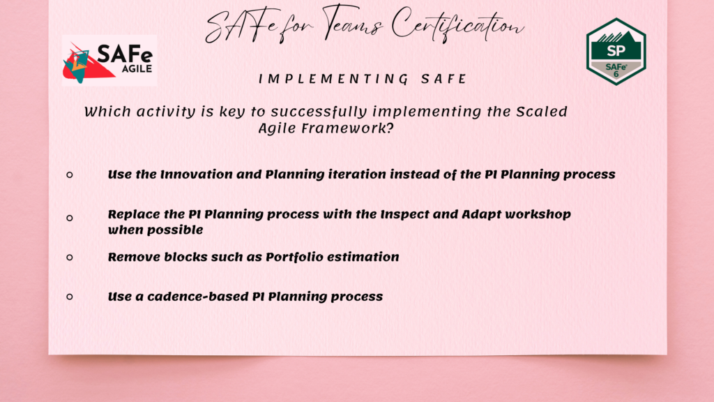Paving the Path to SAFe Success: The Central Role of PI Planning - SAFe ...