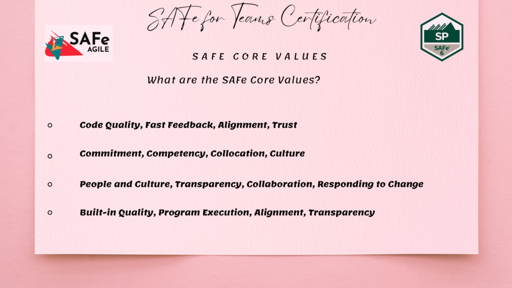 The Pillars Of Safe Core Values That Drive Success Safe Agile