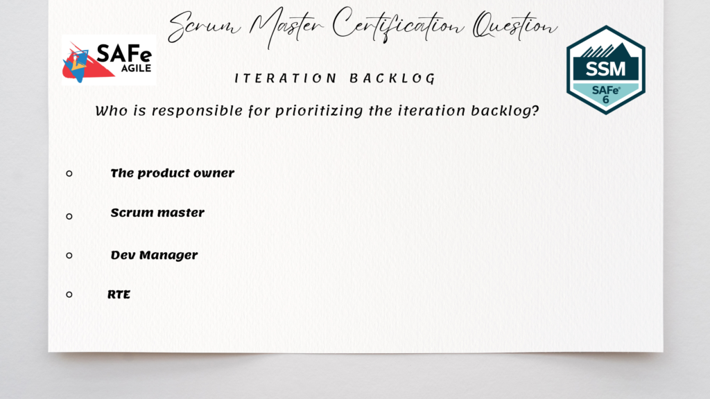 Prioritizing the Iteration Backlog: The Pivotal Role of the Product ...
